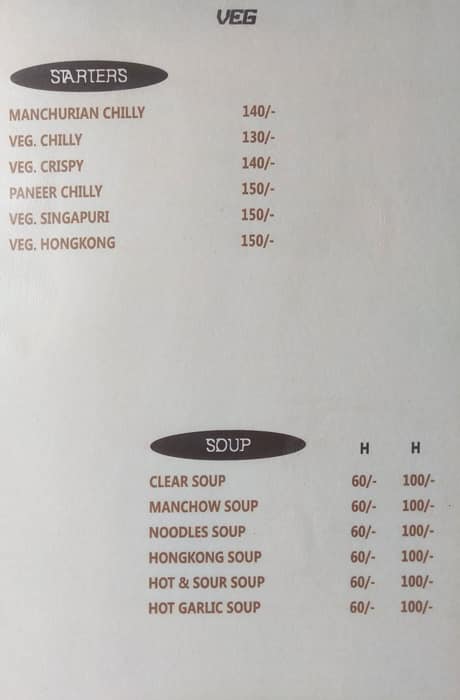 Menu of Hungry Food Junction, Chembur, Mumbai