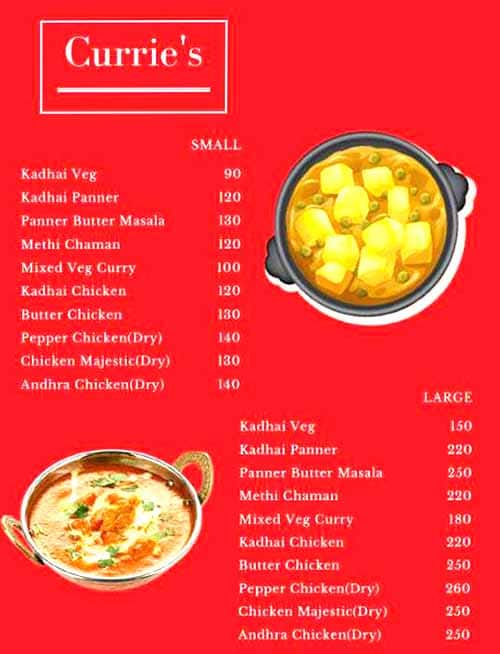 Menu of Sri Ram Food Place, Nizampet, Hyderabad