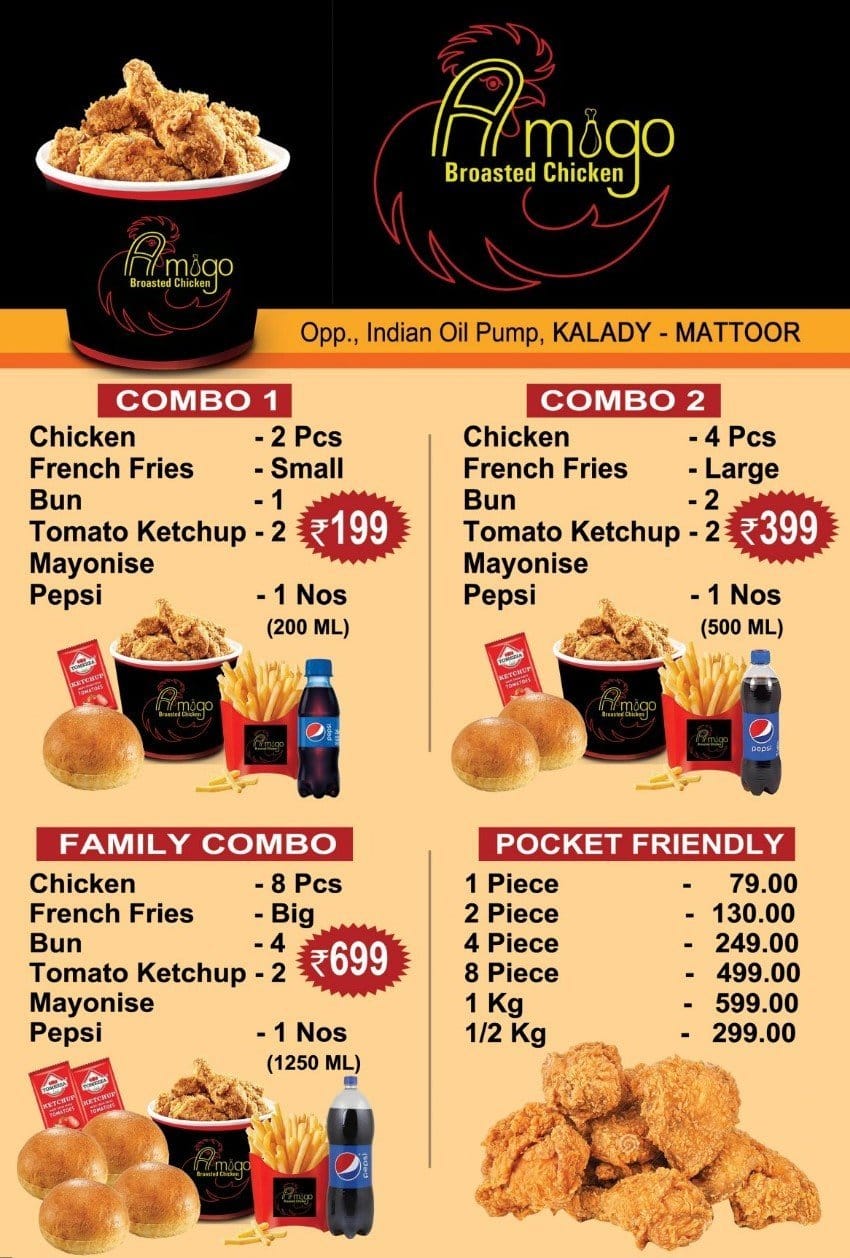 Broasted chicken menu store