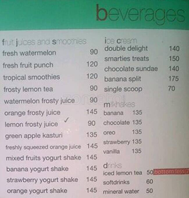 Menu at Secret Recipe restaurant, Quezon City, 4F Robinsons Magnolia