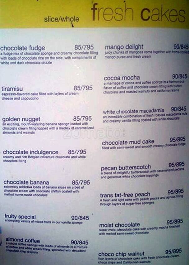 Menu at Secret Recipe restaurant, Quezon City, 4F Robinsons Magnolia