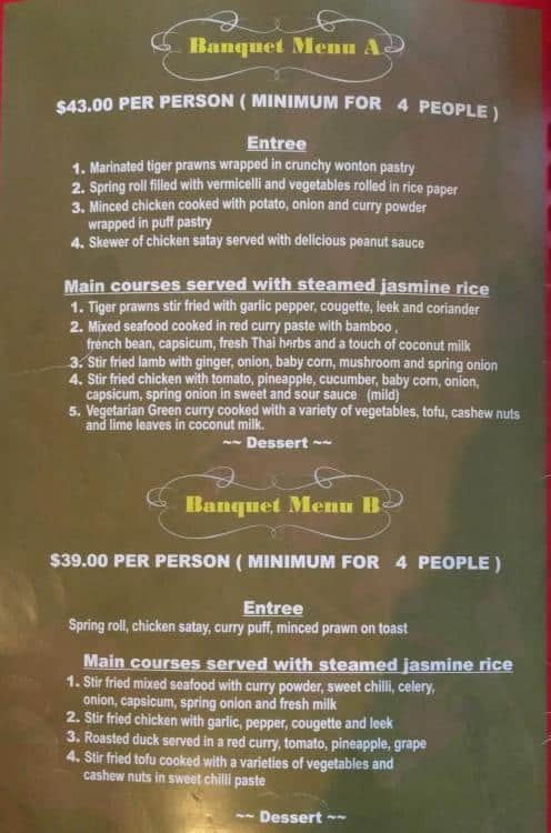 The Elephant Thai Restaurant Menu - Menumania/Zomato