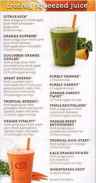 Menu at Jamba pub & bar, Tacoma