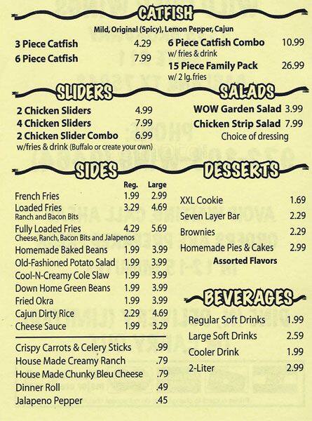 Menu at Wild Over Wings restaurant, Garland