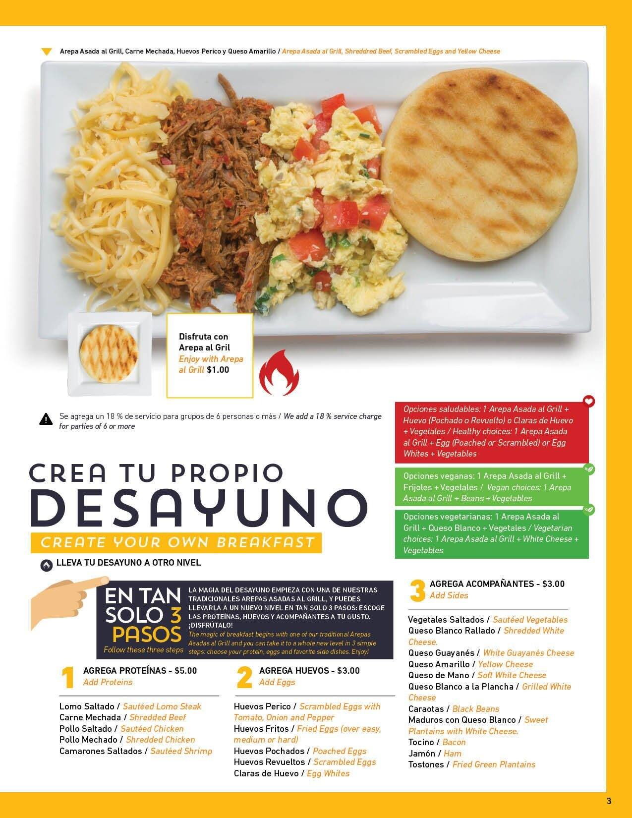 Menu at Bocas Grill restaurant, The Hammocks