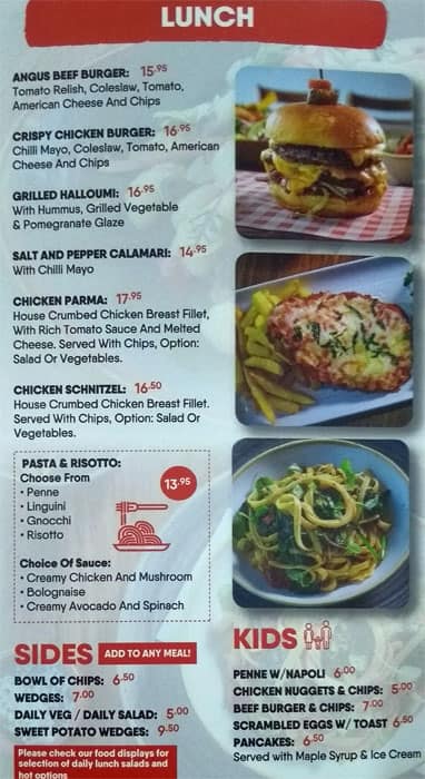 Menu at Tek Cafe, Somerton