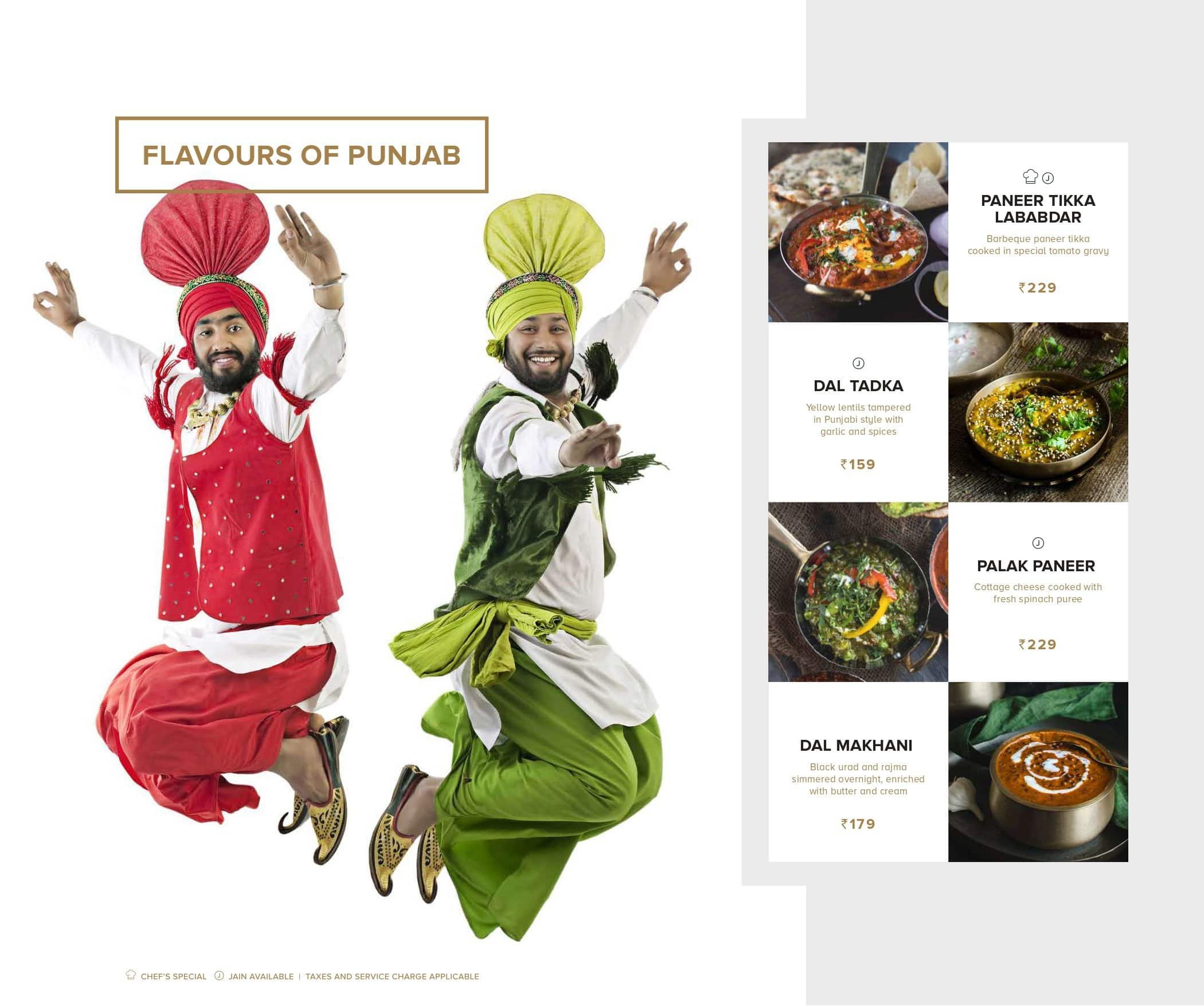 Menu at Kailash Parbat, Vellore, C8 & C9 Phase 1