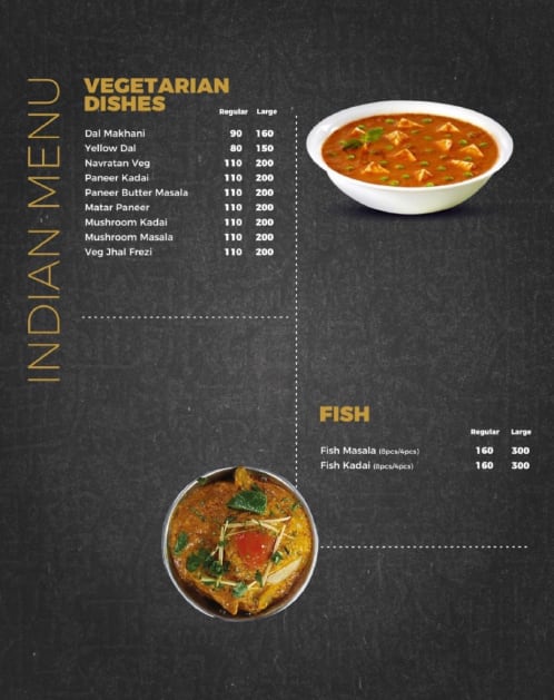 Menu at Hatari, Kolkata, CF 149