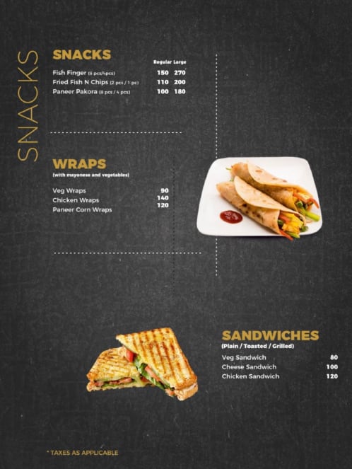 Menu at Hatari, Kolkata, CF 149