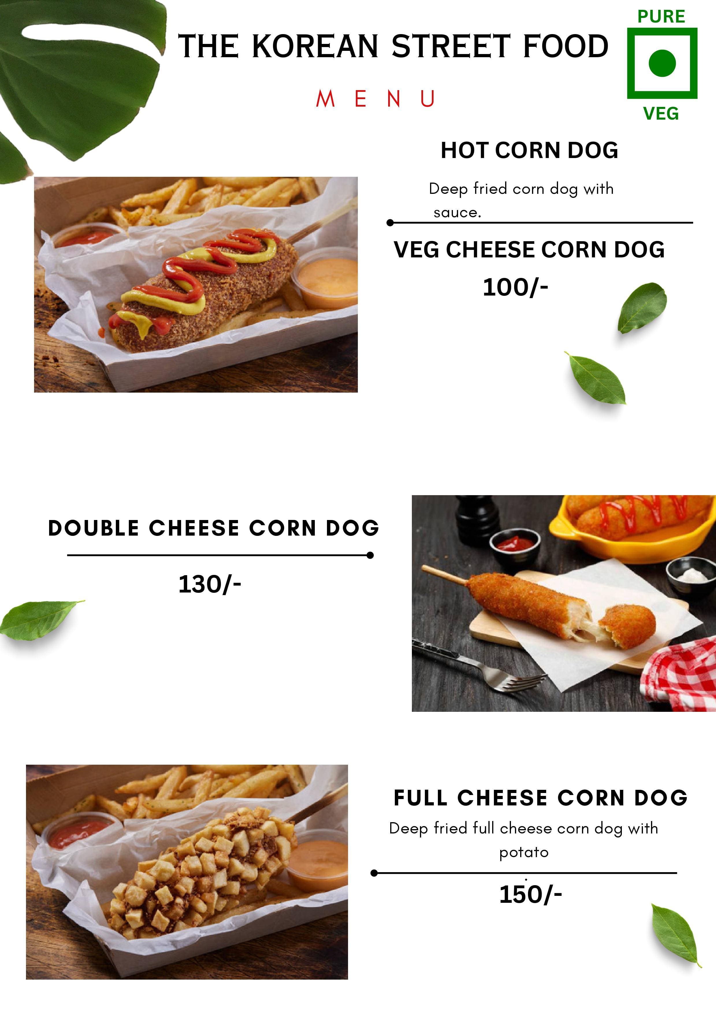 Menu of The Korean Street Food, Gota, Ahmedabad