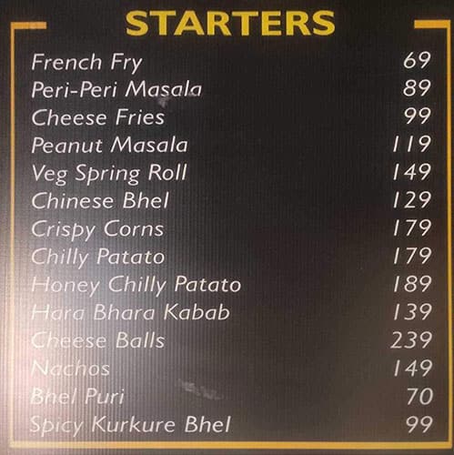 Menu of Traders Cafe, Malviya Nagar, Jaipur