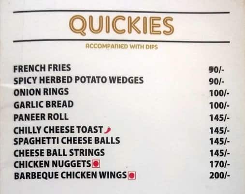 Chef Baker's Menu, Menu for Chef Baker's, HSR, Bangalore - Zomato