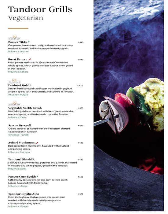 Menu at Copper Chimney, Navi Mumbai