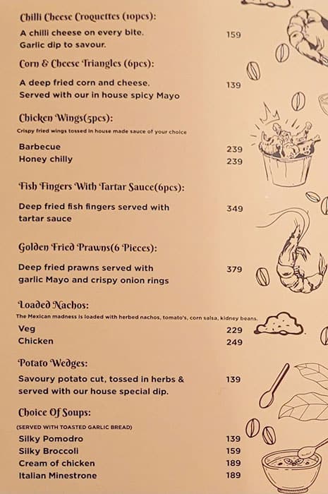 Menu of Hope Cafe, Koramangala 4th Block, Bangalore