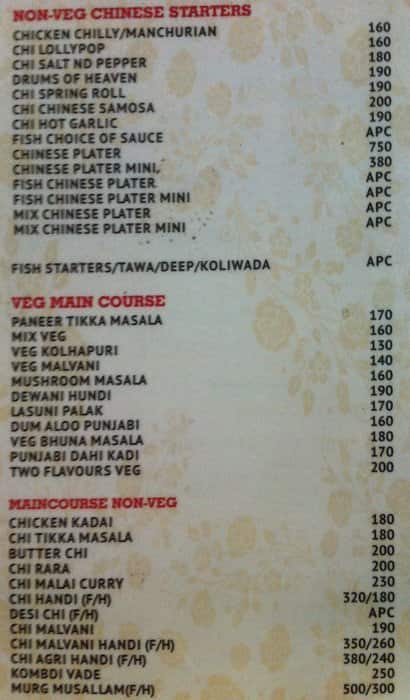 Menu at Surya Family Restaurant & bar, Mumbai