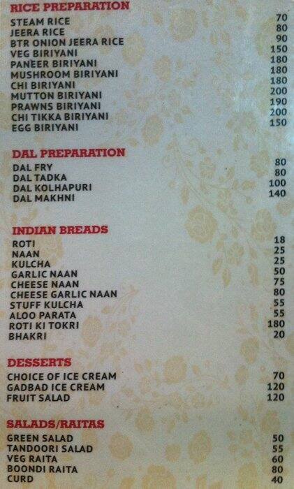 Menu at Surya Family Restaurant & bar, Mumbai