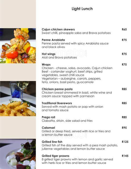 Menu at Dish Inn On The Square Hotel restaurant, Cape Town, Greenmarket ...