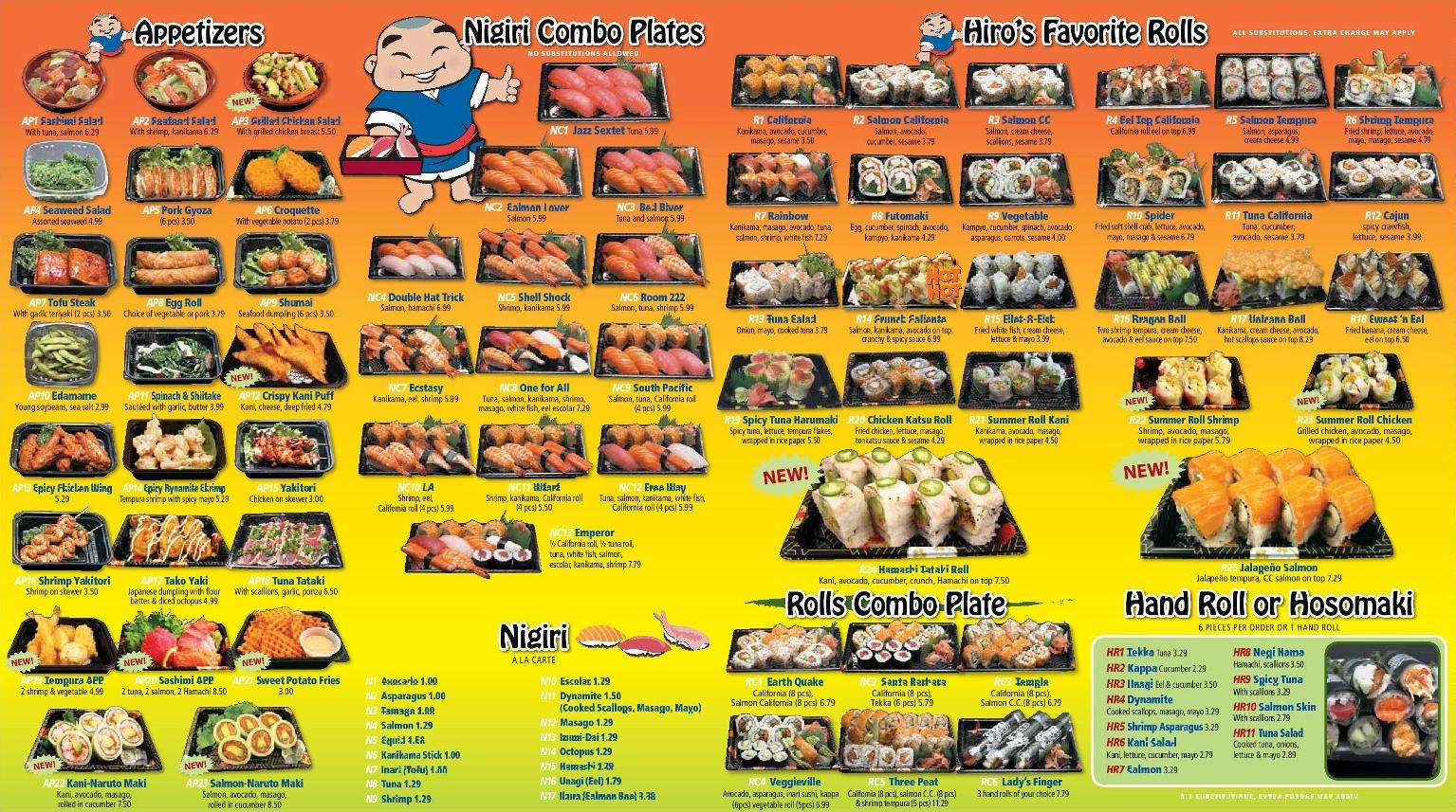 Menu at Sushi Express by Yakko-San restaurant, North Miami Beach, W ...