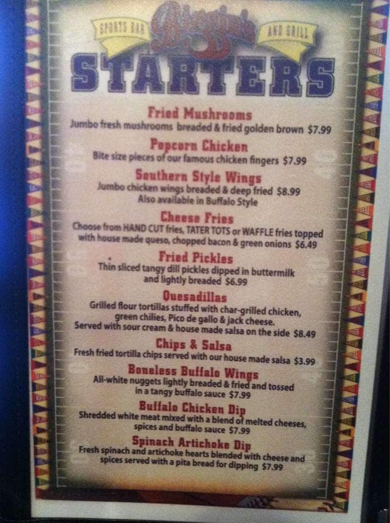 Menu at Emerson Biggins pub & bar, Wichita, 808 E Douglas Ave