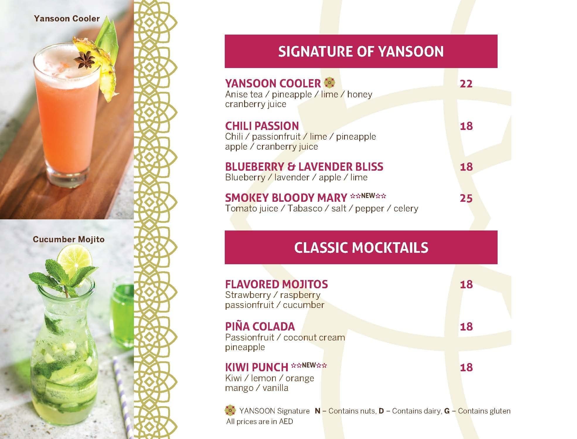 Yansoon Menu, Menu for Yansoon, Dafan Al Khor, Ras al-Khaimah - Zomato