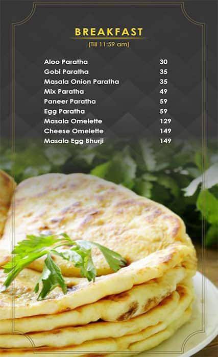 Menu of Moon Water, TDI City, Mohali