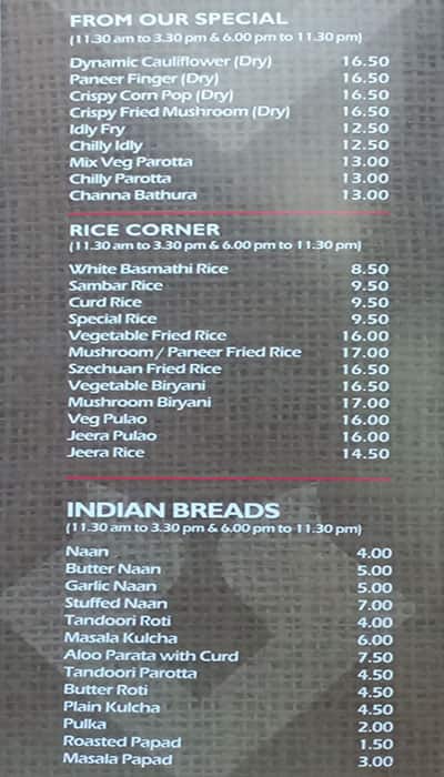 Menu at Vasanta Bhavan Vegetarian Restaurant | Al Karama Dubai, Dubai ...