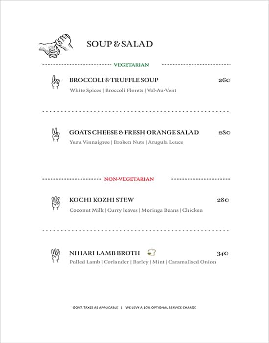 Menu of Ishaara, Wakad, Pune