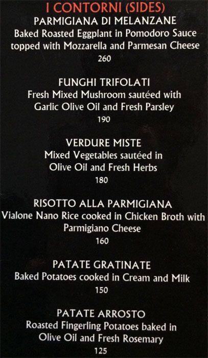 Menu at Lucia Restorante restaurant, Makati