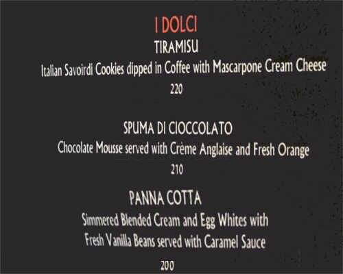 Menu at Lucia Restorante restaurant, Makati