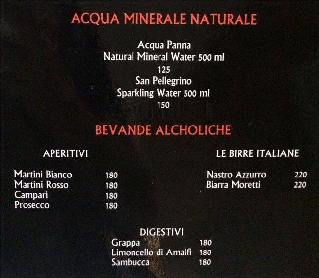 Menu at Lucia Restorante restaurant, Makati