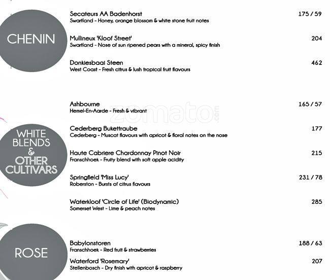 Menu at Koi Fourways restaurant, Randburg, Design Quarter