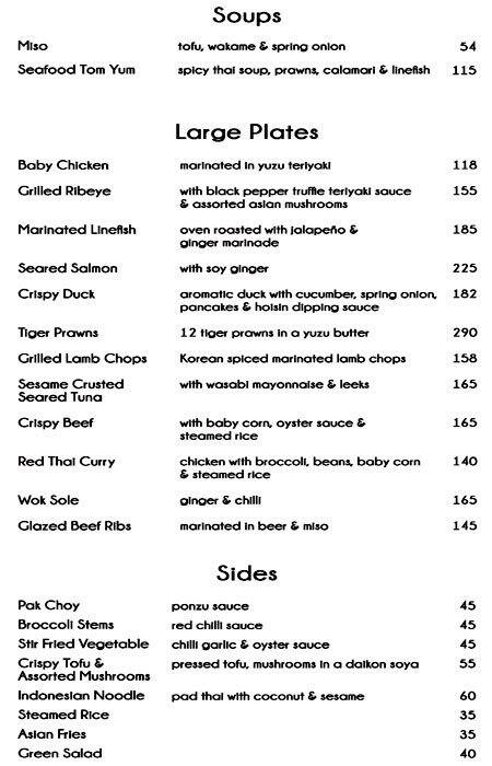 Menu at Koi Fourways restaurant, Randburg, Design Quarter