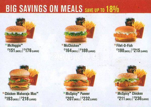 McDonald's Menu, Menu for McDonald's, CBD-Belapur, Navi Mumbai - Zomato