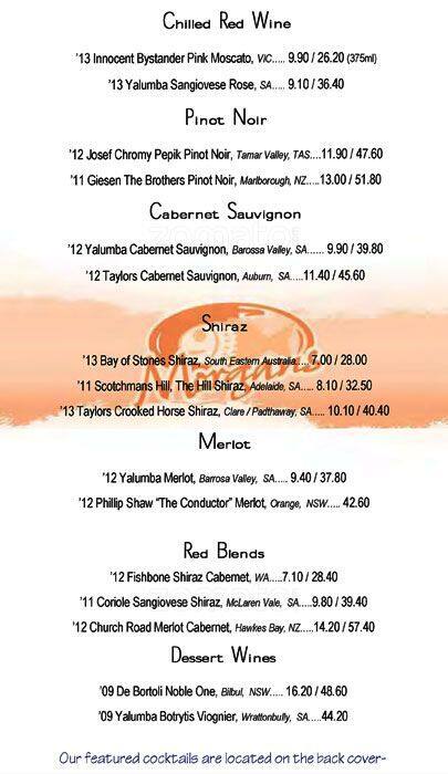 Menu at Morgans Seafood restaurant, Scarborough