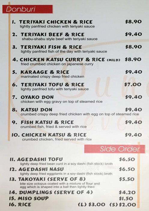 Menu at Sundays Everyday restaurant, Myaree