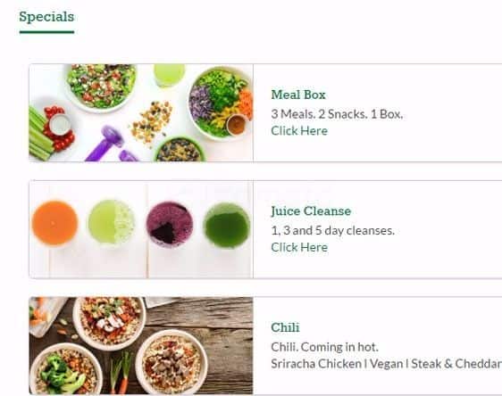 Menu at Freshii fast food, Surrey, 152 St #1012