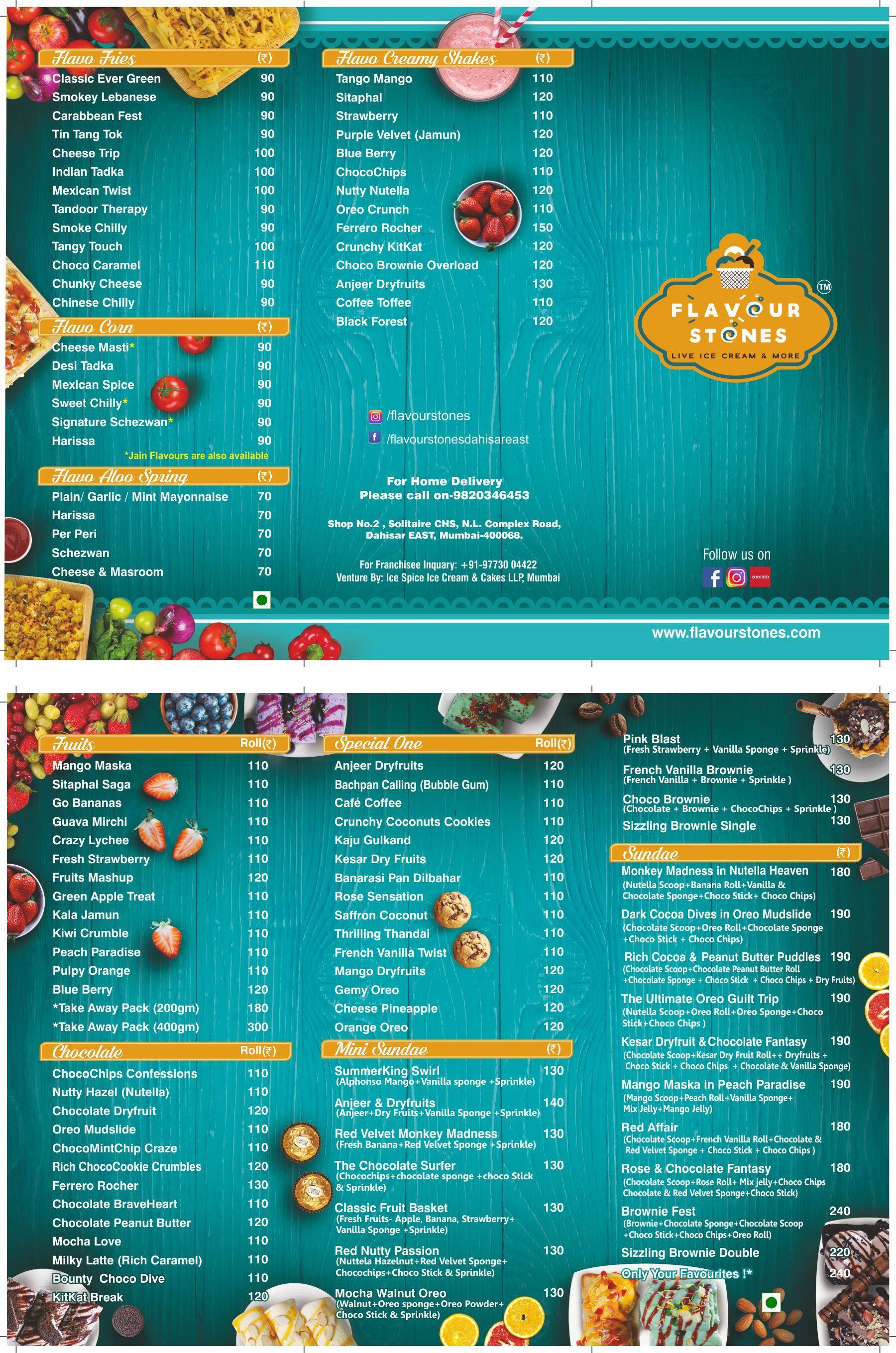 Flavour Stones Menu, Menu for Flavour Stones, Dahisar East, Mumbai - Zomato