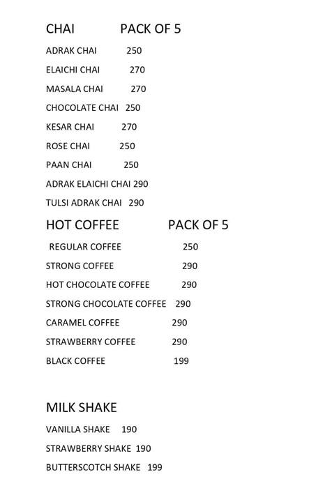 Menu of Muddy Cup, Kalinga Nagar, Bhubaneshwar