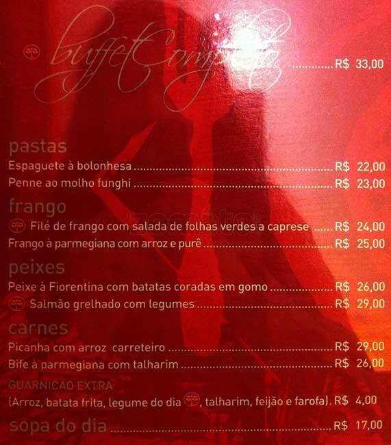 Menu em Restaurante Novotel SP Jardins, São Paulo, Alameda Campinas