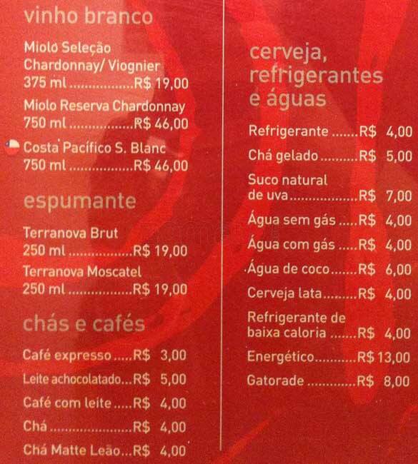 Menu em Restaurante Novotel SP Jardins, São Paulo, Alameda Campinas