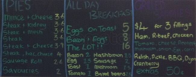 Menu at Ravenous Lunch Bar, Wellington