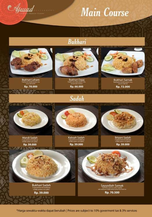 Menu at Ajwad Resto restaurant, Jakarta, Jl. Raya Condet No.50, RW.3