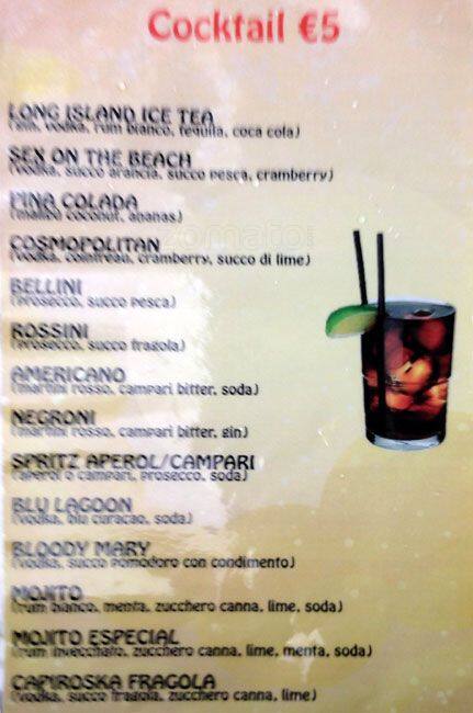 Speisekarte von Bar Tabacchi Pappagone di Francesconi Monica, ROM