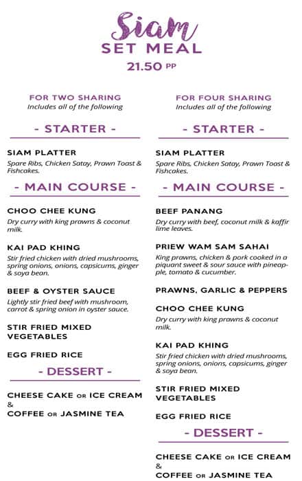 Menu at Star of Siam at The Highfield Hotel restaurant, Houghton le ...