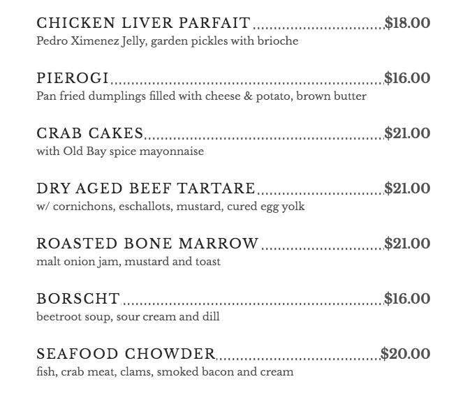 Menu at Walter's Steakhouse and Wine Bar, Brisbane City