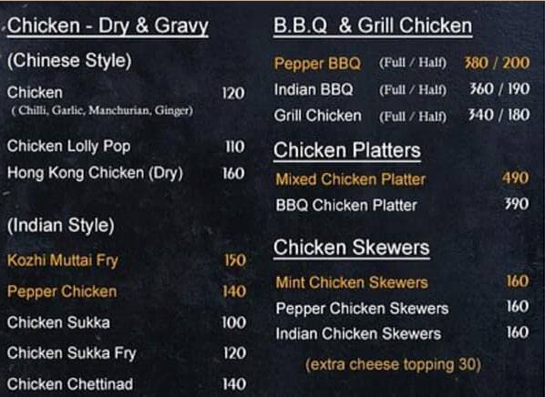 Menu of Food Express, Vasai, Mumbai