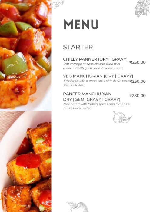 Menu at Food O' Clock, Kota