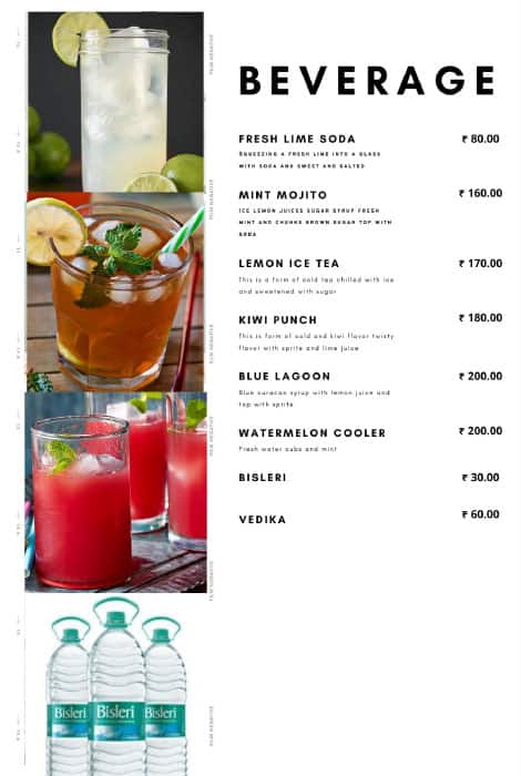 Menu at Food O' Clock, Kota