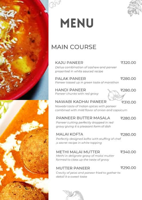 Menu at Food O' Clock, Kota