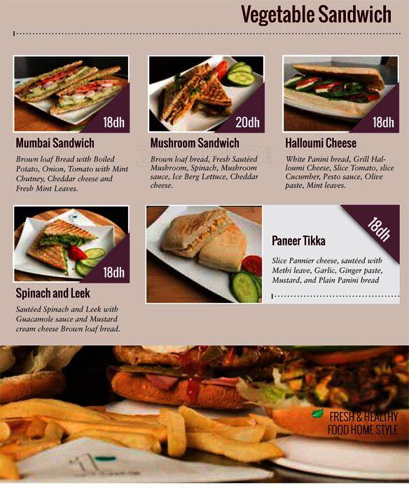 Menu at Just T Cafe, Dubai